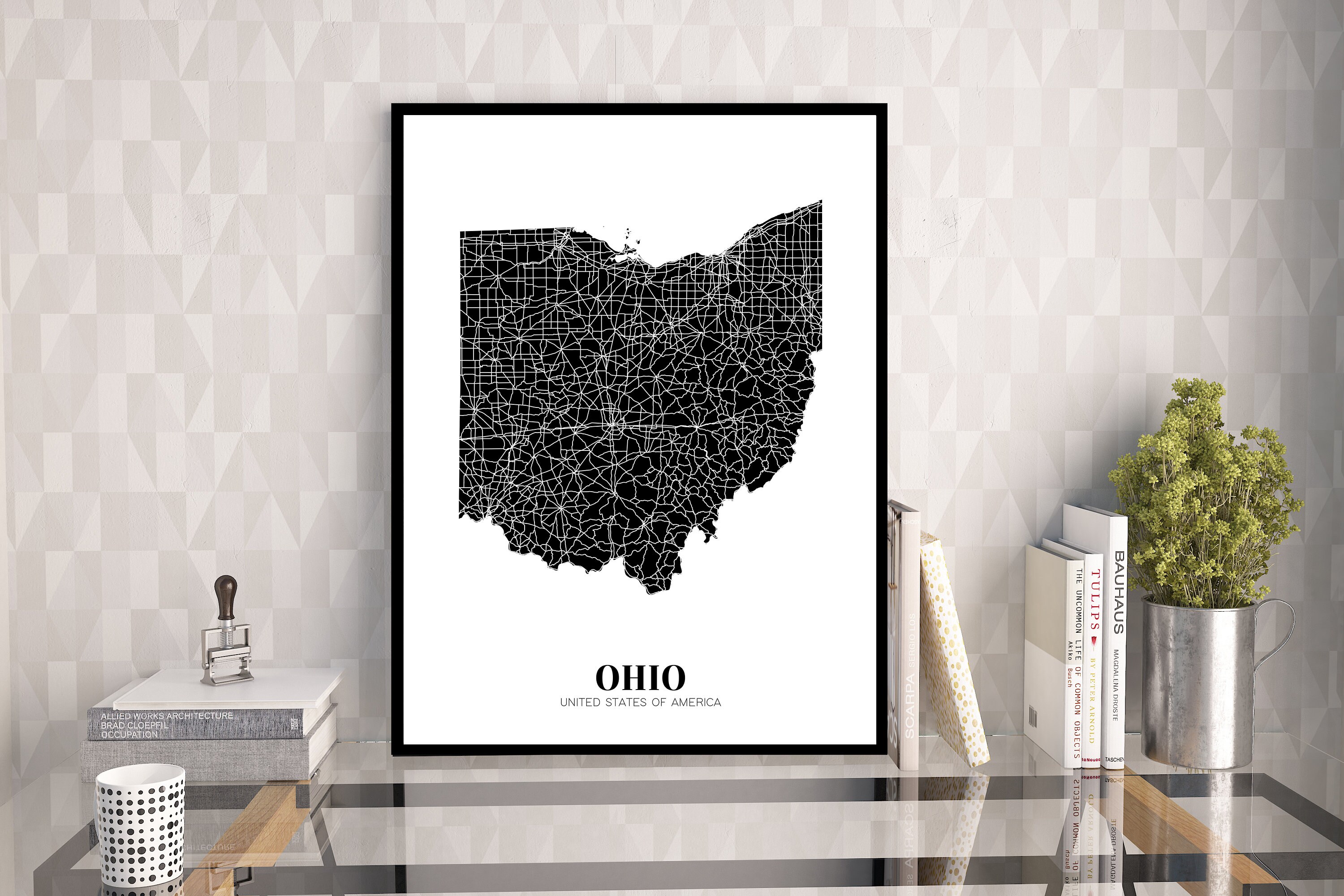 Map of Ohio Printable Ohio Map Printable OH Map Poster - Etsy