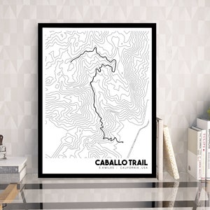 Caballo Trail Topographic Map Printable Mountain Biking Map - Etsy