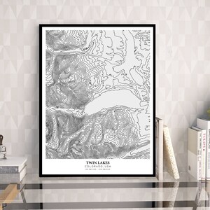 Twin Lakes Colorado Map, Printable Topographic Map, Twin Lakes Map, CO ...