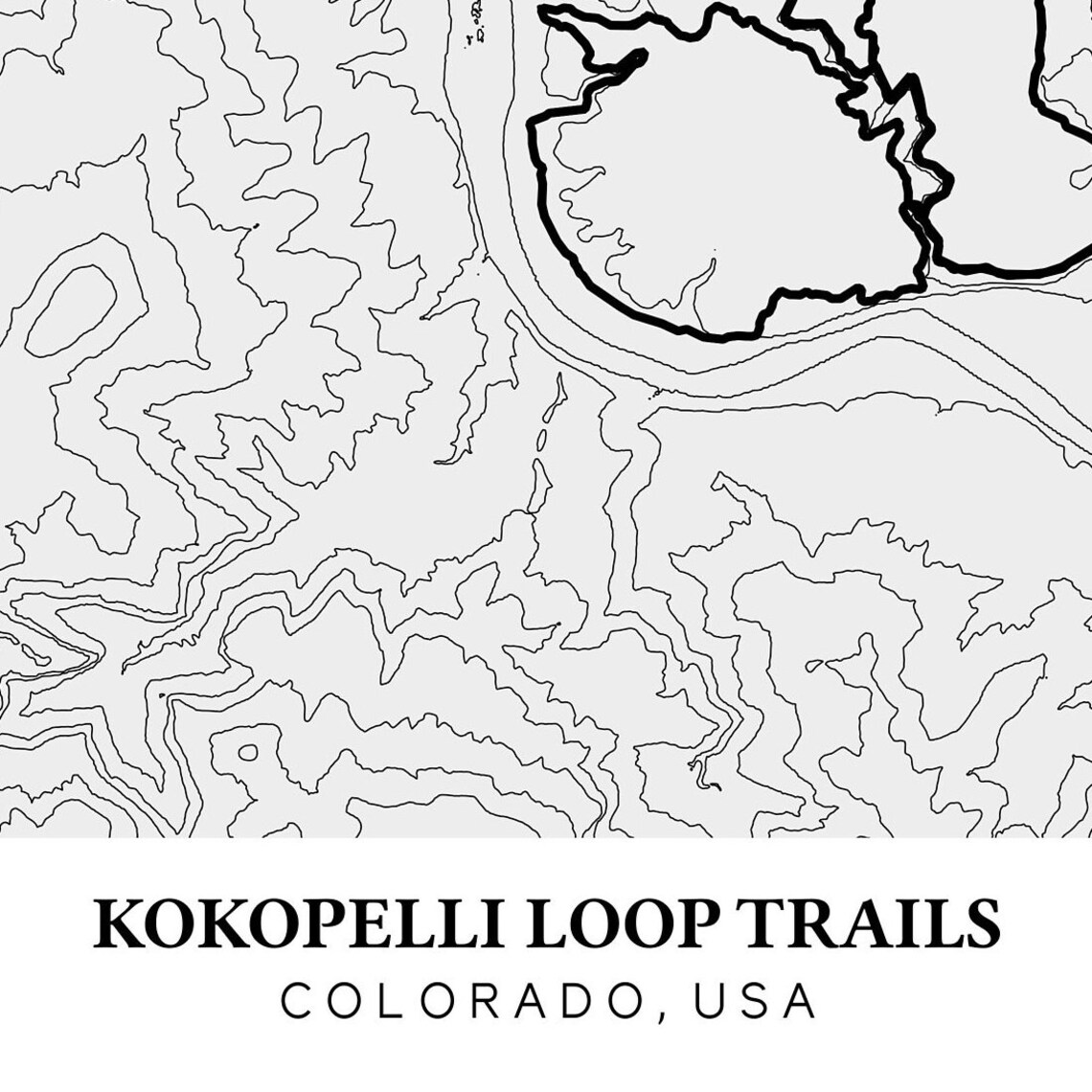 Kokopelli Loop Trails Topographic Map, Printable Mountain Biking Map ...