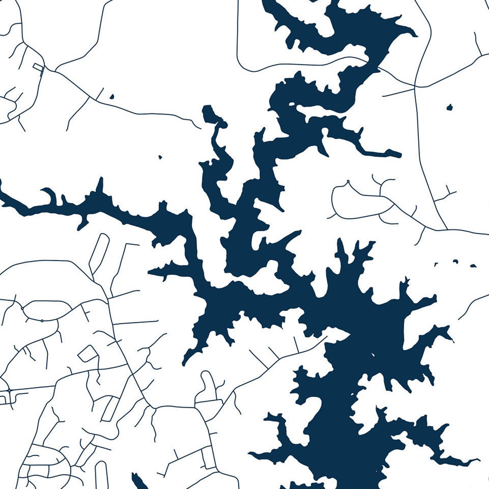 Liberty Reservoir Maryland Printable Map Maryland Wall Art - Etsy