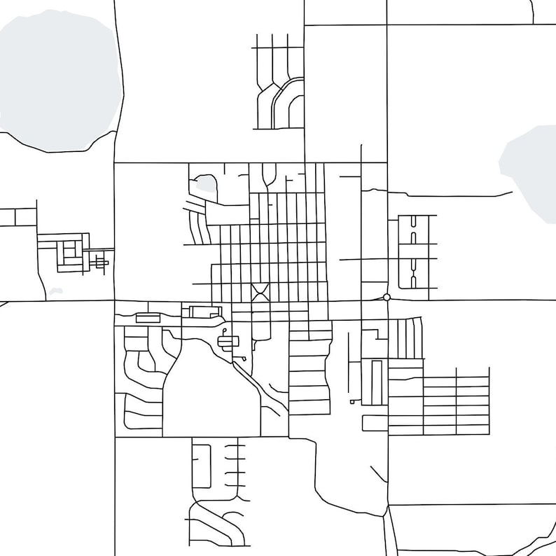Berthoud Colorado Printable Map Berthoud Map Art Colorado | Etsy