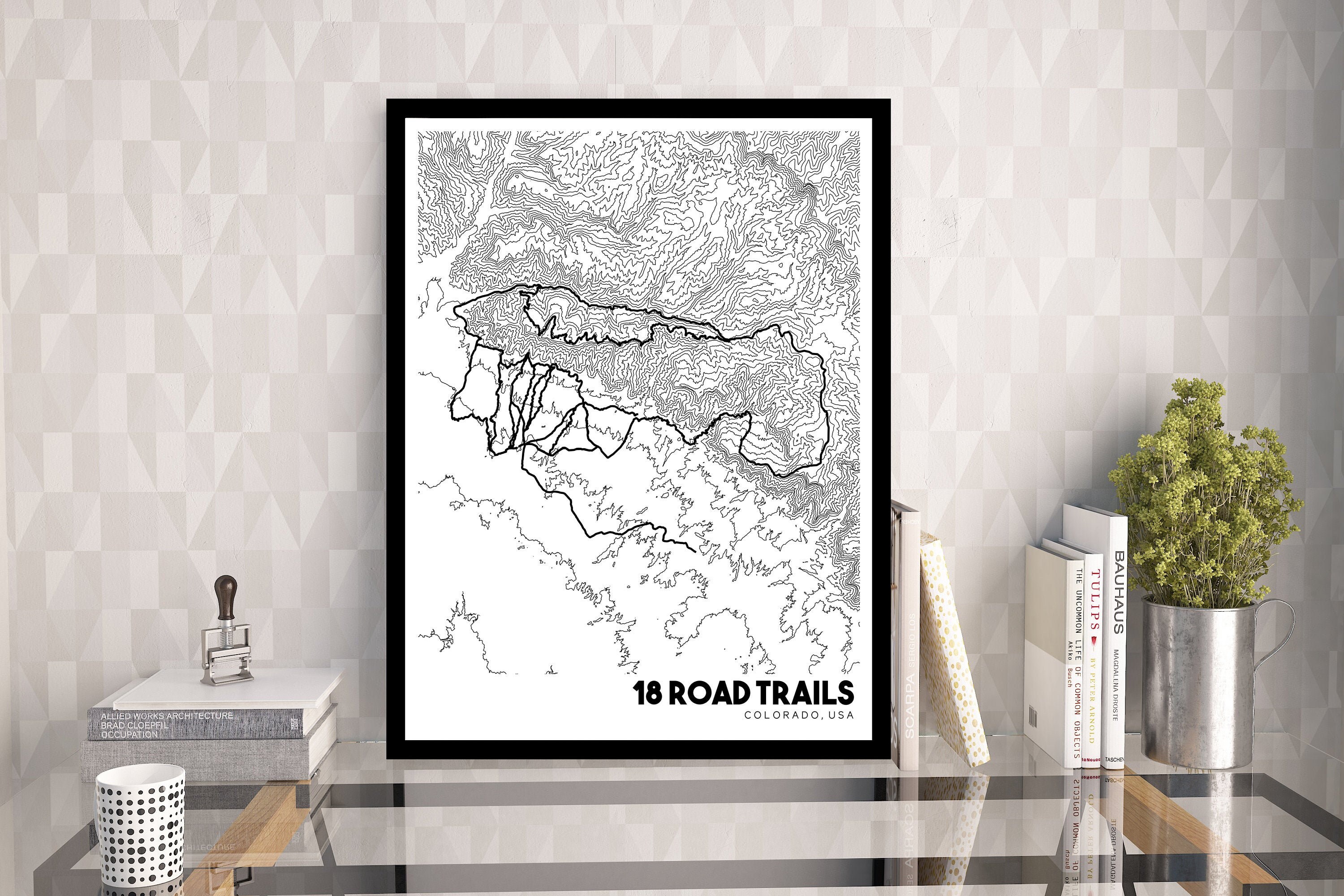 18 Road Trails Topographic Map Printable Mountain Biking Map - Etsy
