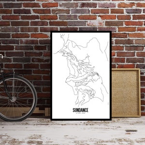 Sundance, Utah Printable Map, Sundance Map Art, Sundance UT Wall Art ...