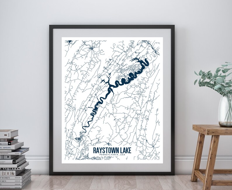Raystown Lake Pennsylvania Printable Map Raystown Lake Map - Etsy