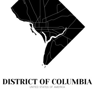 Map of Washington DC Printable, DC Map Print, Printable DC Map Poster ...