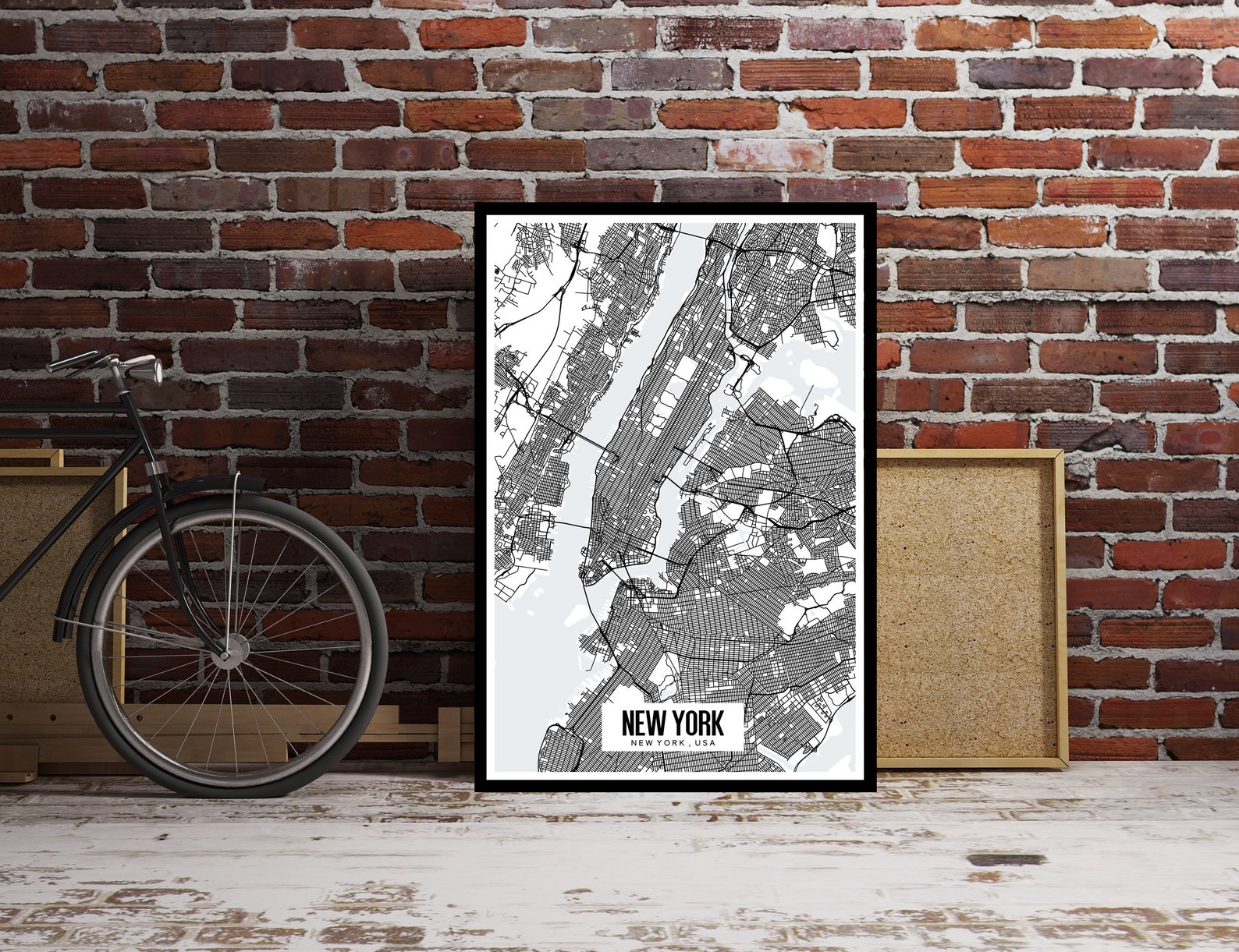 New York City Map Printable NYC Map Poster New York City | Etsy