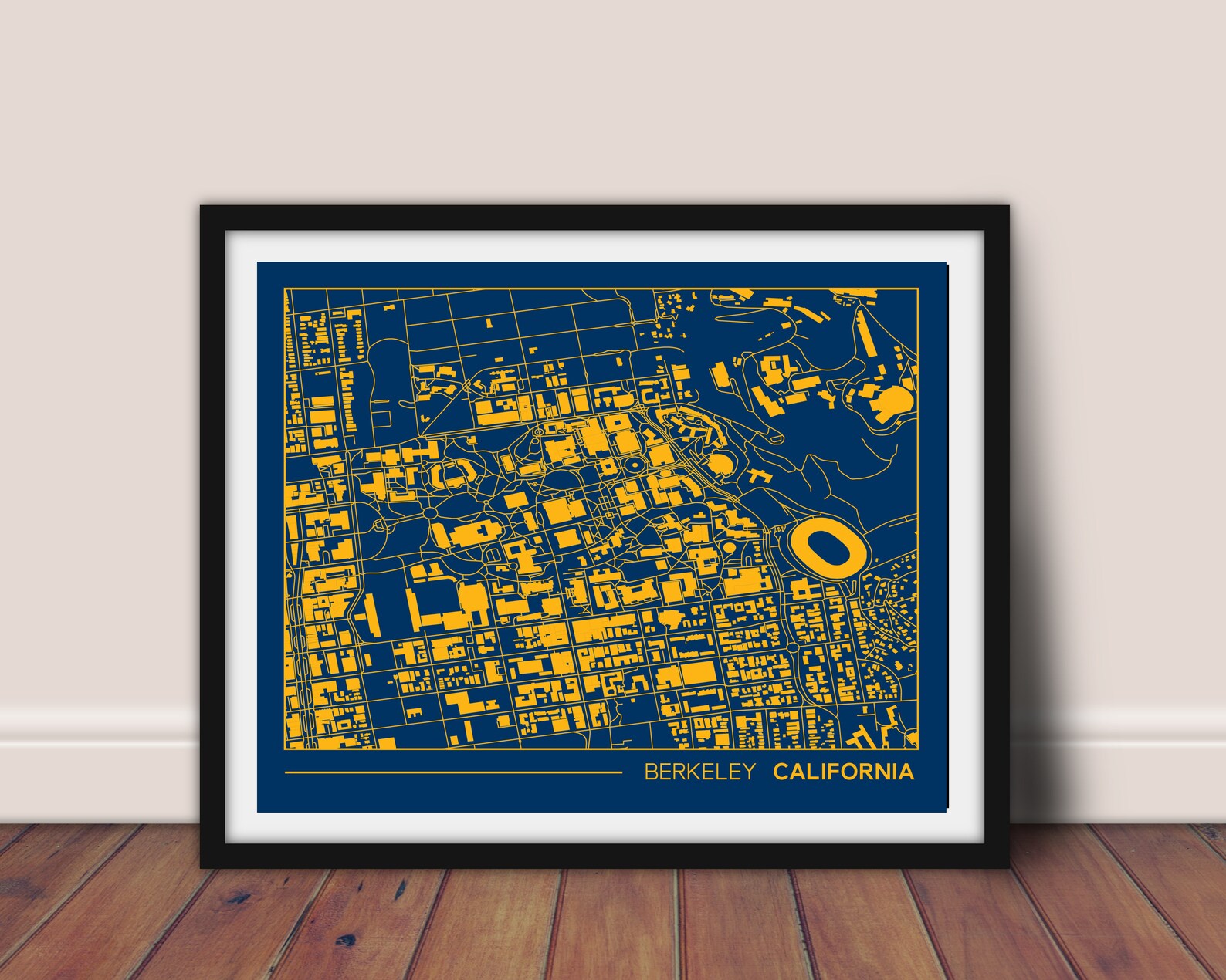 Berkeley California Printable Street Map University of - Etsy
