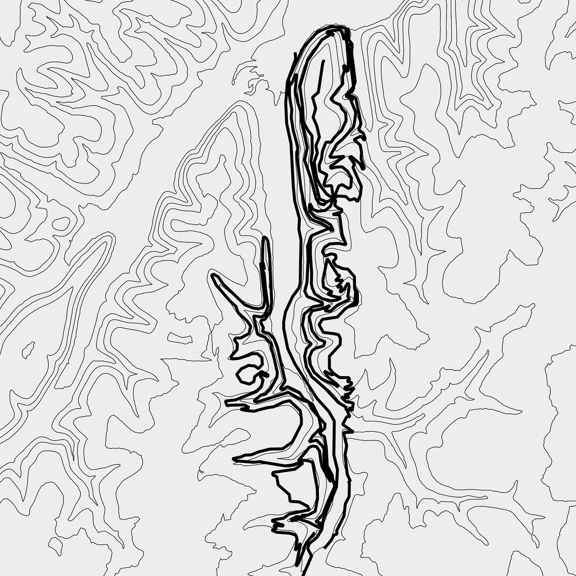 Coler Trails Topographic Map Printable Mountain Biking Map - Etsy