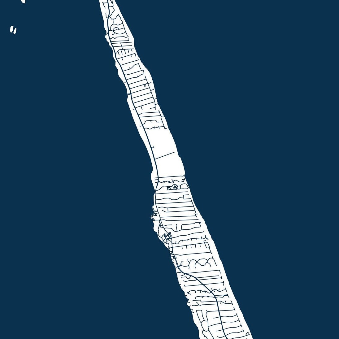 Duck North Carolina Printable Map Outer Banks NC Wall Art - Etsy