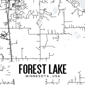 Forest Lake Minnesota Map Printable Printable Map for Office - Etsy