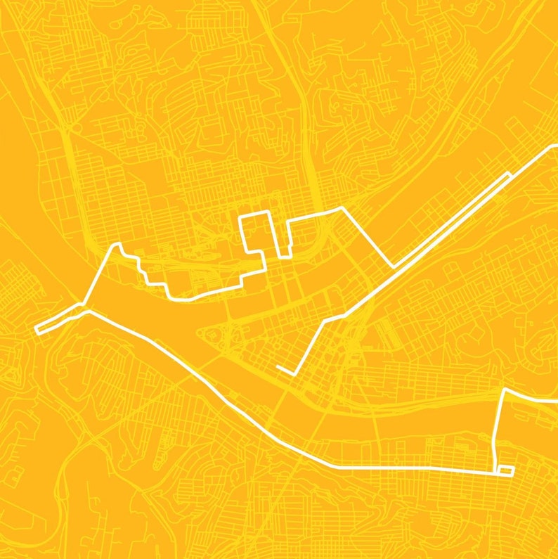 Pittsburgh Marathon Course Map 2019 Marathon Printable Map - Etsy