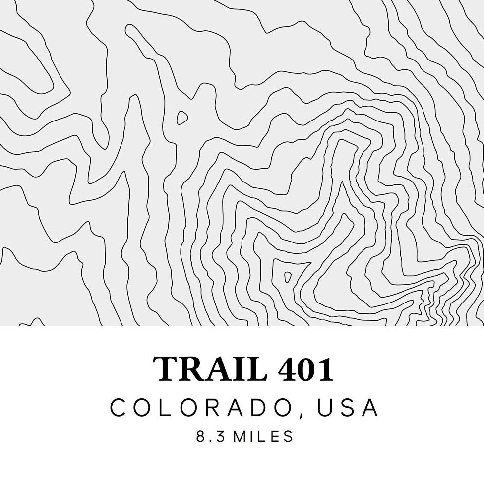 Trail 401 Colorado Topographic Map Printable Mountain Biking - Etsy