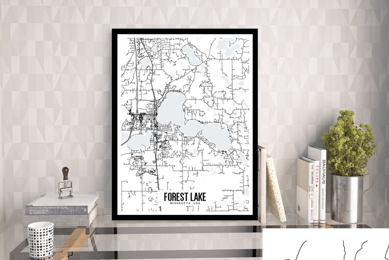 Forest Lake Minnesota Map Printable Printable Map for Office - Etsy