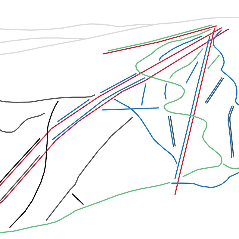 Printable Blue Knob Ski Resort Trail Map - Etsy