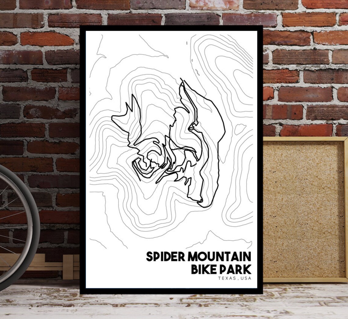 Spider Mountain Trails Topographic Map, Printable Mountain Biking Map ...