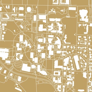 Atlanta Georgia Map Georgia Tech Wall Art Atlanta GA Print - Etsy