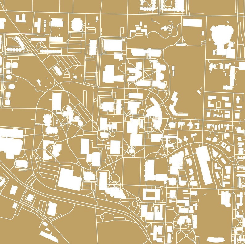 Atlanta Georgia Map Georgia Tech Wall Art Atlanta GA Print - Etsy