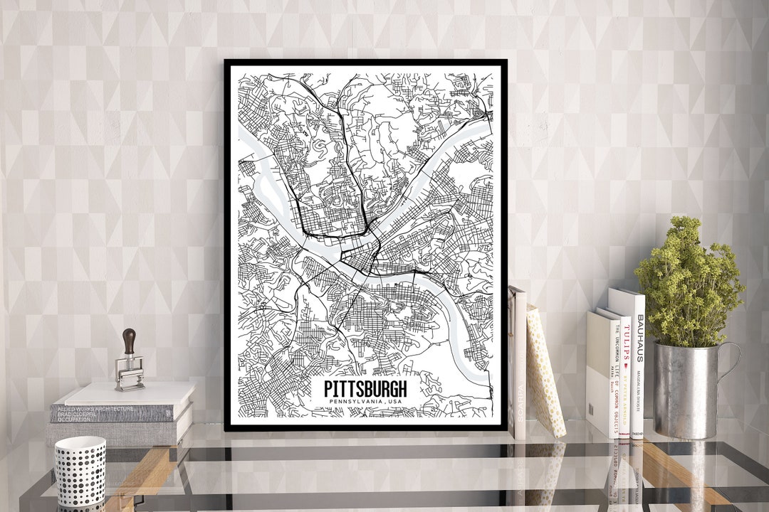 Pittsburgh Pennsylvania Map Printable, Pittsburgh City Map, Pittsburgh ...