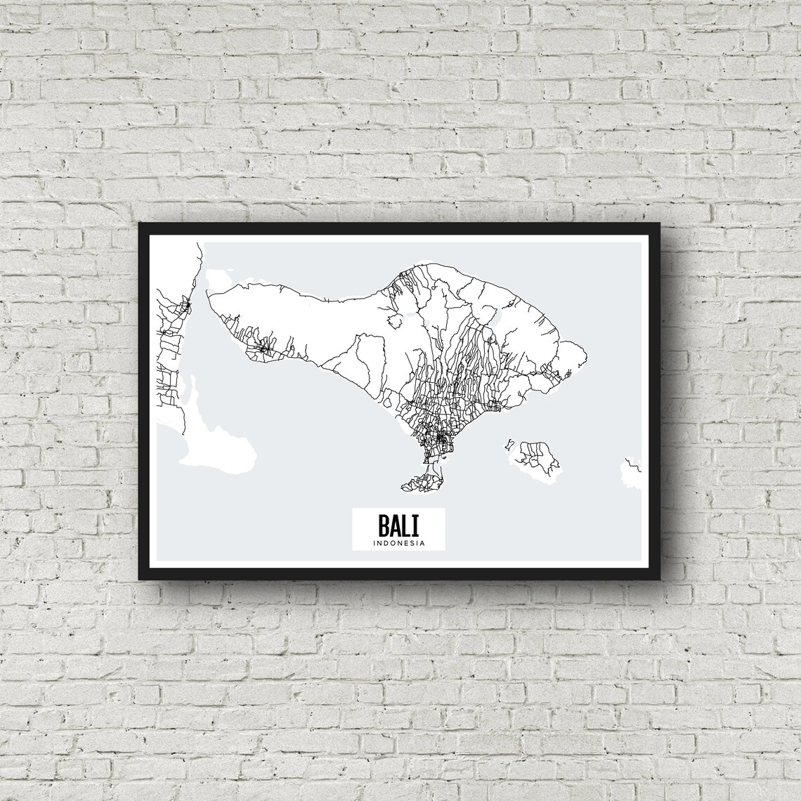 Bali Indonesia Printable Map Bali Map Art Indonesia Map - Etsy Canada