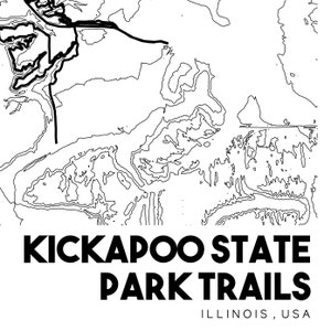 Kickapoo State Park Mountain Bike Trails Map Printable - Etsy