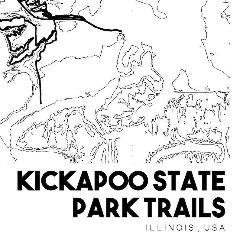Kickapoo State Park Mountain Bike Trails Map Printable | Etsy