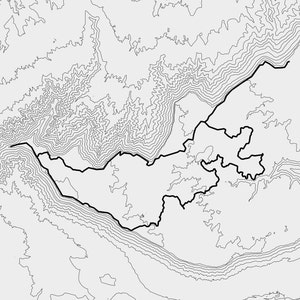 Gooseberry Mesa MTB Trail Topographic Map Printable Mountain - Etsy