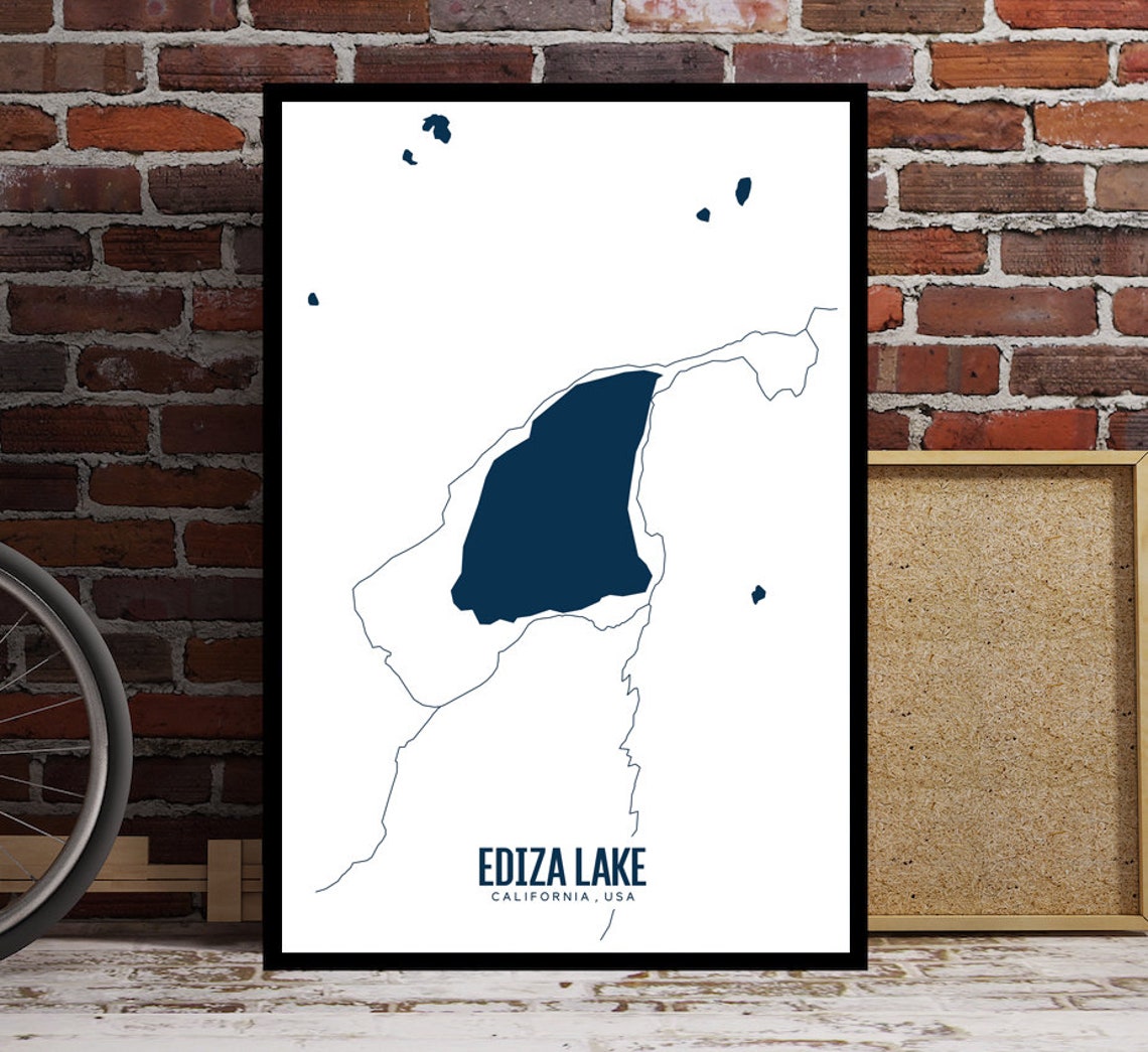 Ediza Lake Printable Map Ediza Lake Wall Art California Map - Etsy