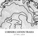 Corner Canyon Trails Topographic Map, Printable Mountain Biking Map ...