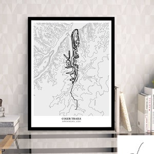 Coler Trails Topographic Map Printable Mountain Biking Map - Etsy