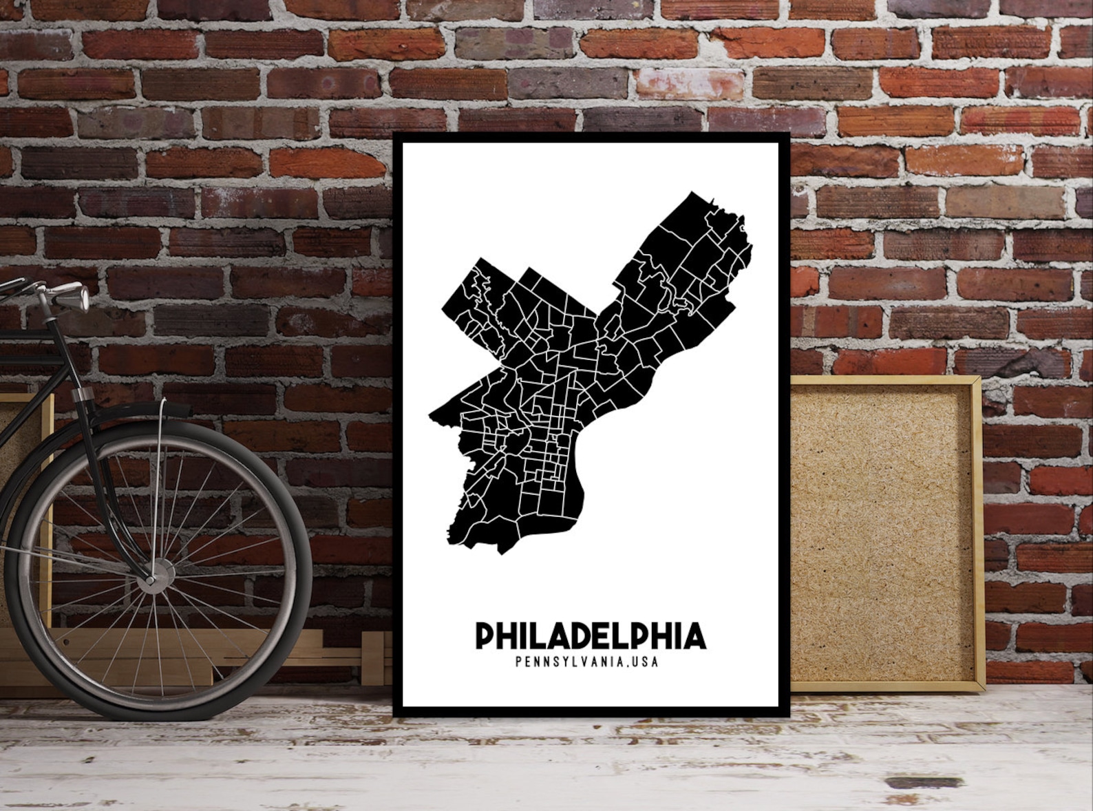 Philadelphia Neighborhoods Printable Map Philly Map Poster - Etsy