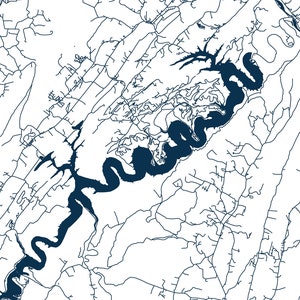 Raystown Lake Pennsylvania Printable Map, Raystown Lake Map Art ...