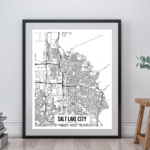 Salt Lake City Utah Map Printable, Printable Map for Office, Salt Lake ...