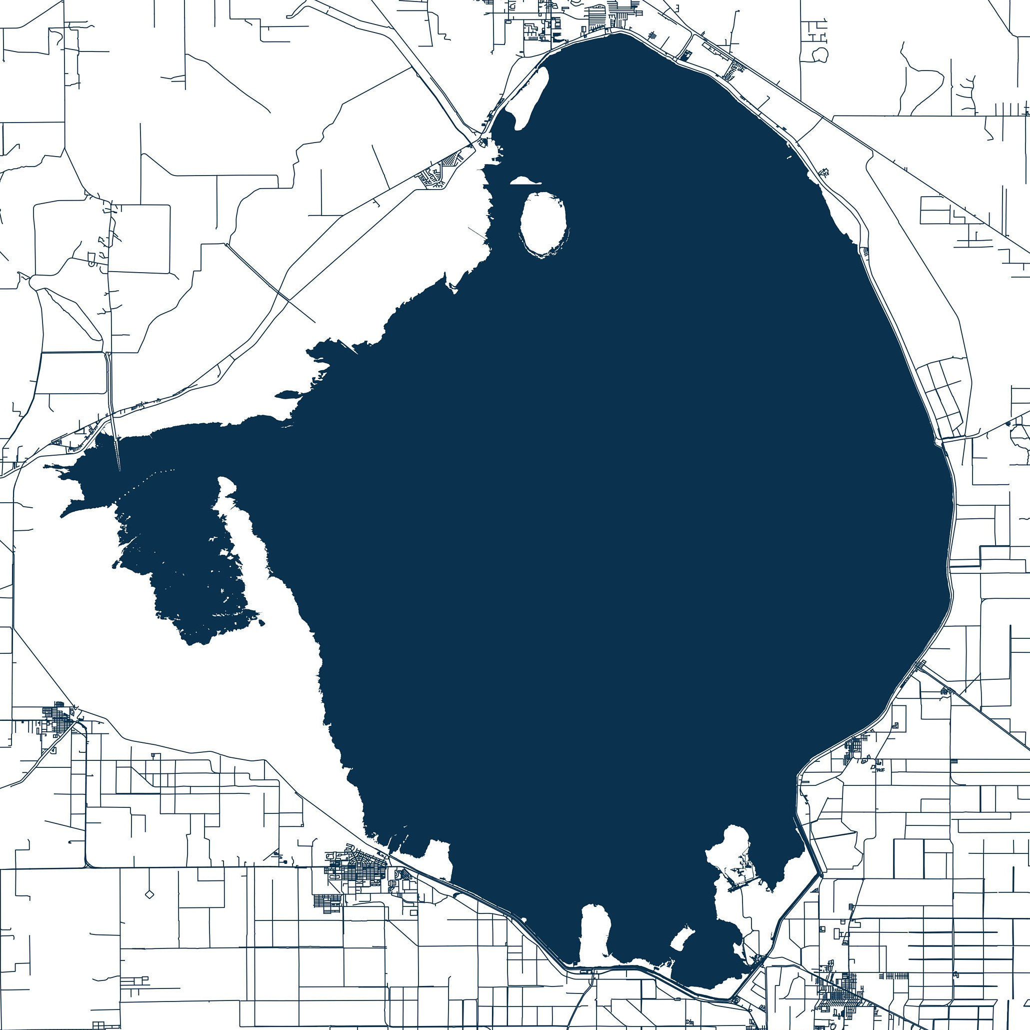 Lake Okeechobee Printable Map Lake Okeechobee Map Lake - Etsy Denmark