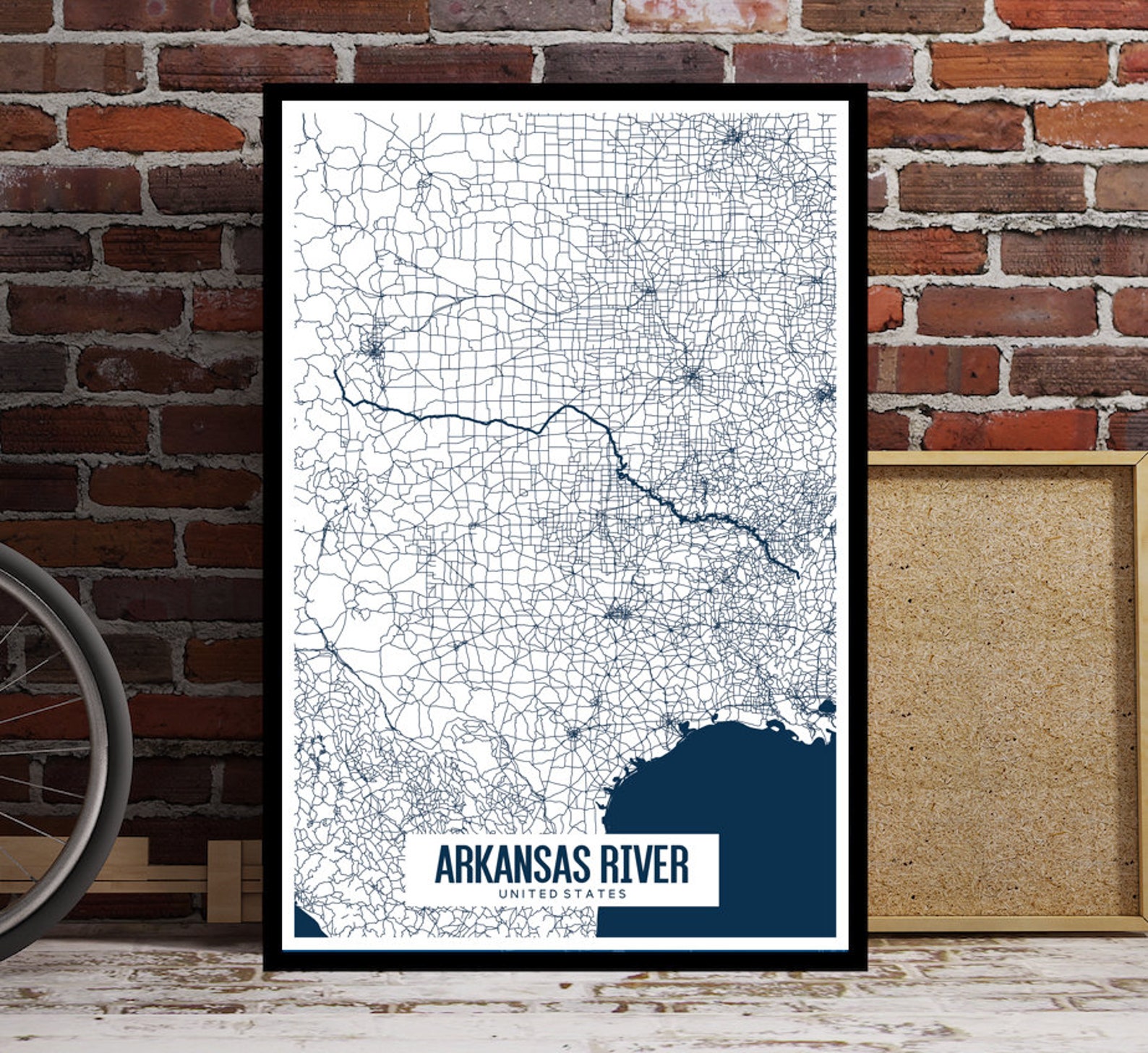 Arkansas River Printable Map Poster Arkansas River Map - Etsy