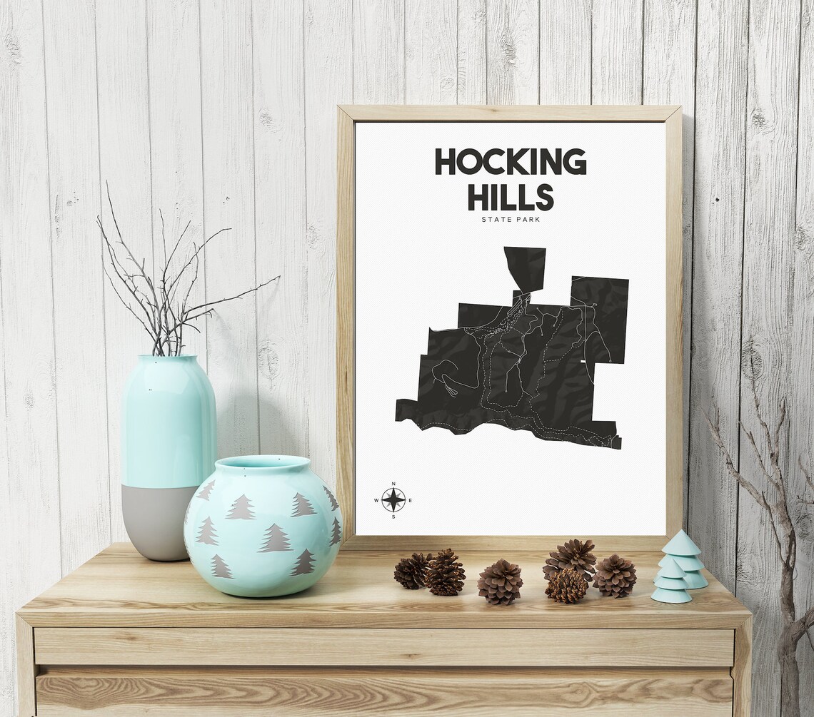 Hocking Hills State Park Map 18x24 Digital - Etsy