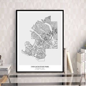 Chugach State Park Printable Topographic Map, Chugach State Park Alaska ...