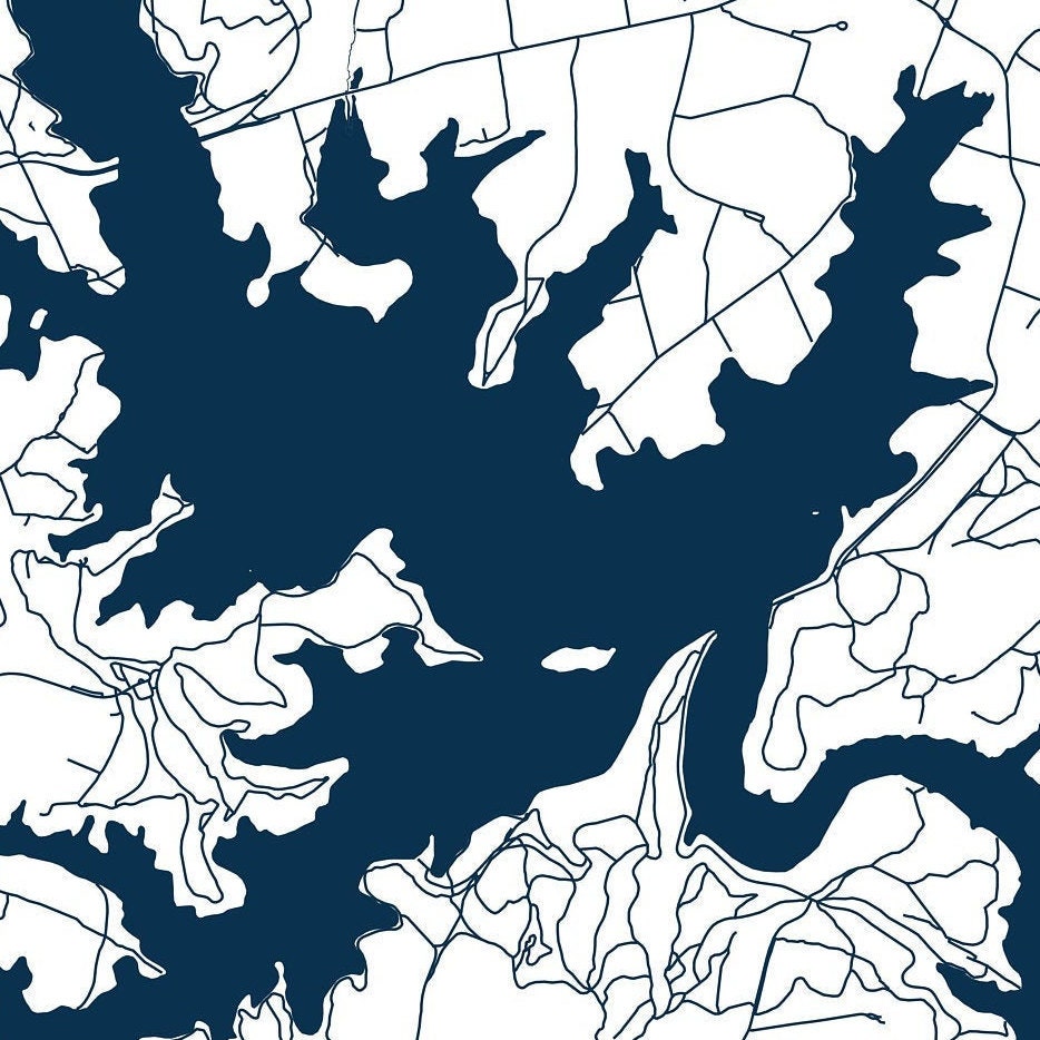 Loch Raven Reservoir Maryland Printable Map Maryland Wall - Etsy