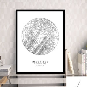 Blue Ridge Georgia Map Printable, Printable Map for Office, Blue Ridge ...