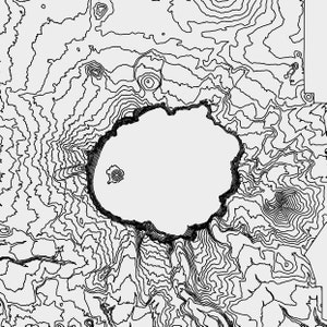 Crater Lake National Park Printable Topographic Map, Crater Lake Oregon ...
