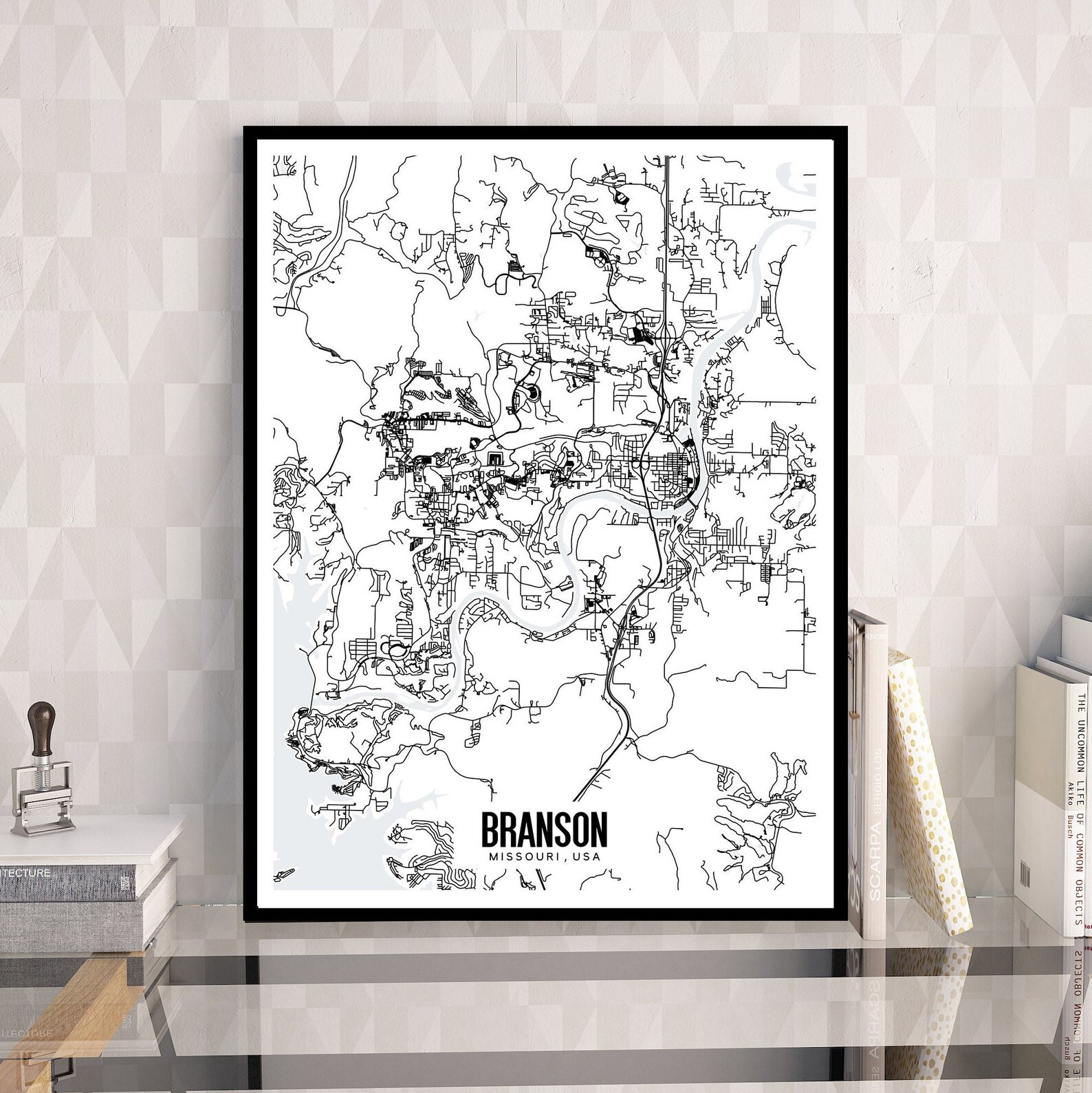 Branson Missouri Printable Map Branson Map Art Printable - Etsy