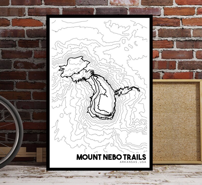 Mount Nebo State Park Trails Topographic Map Printable - Etsy