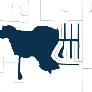 Simonton Lake Printable Map, Simonton Lake Wall Art, Indiana Map Art ...