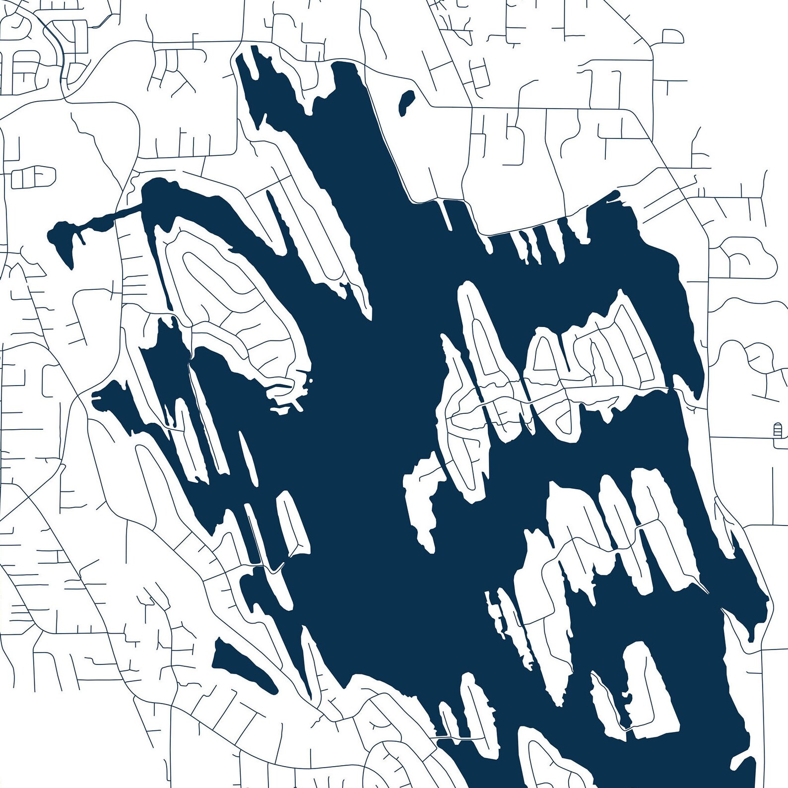 Lake Tapps Washington Printable Map Lake Tapps Wall Art Lake - Etsy