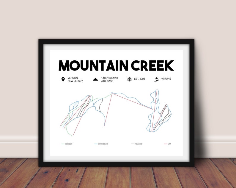 Snow Summit Ski Map Printable Snow Summit Printable Ski Map - Etsy