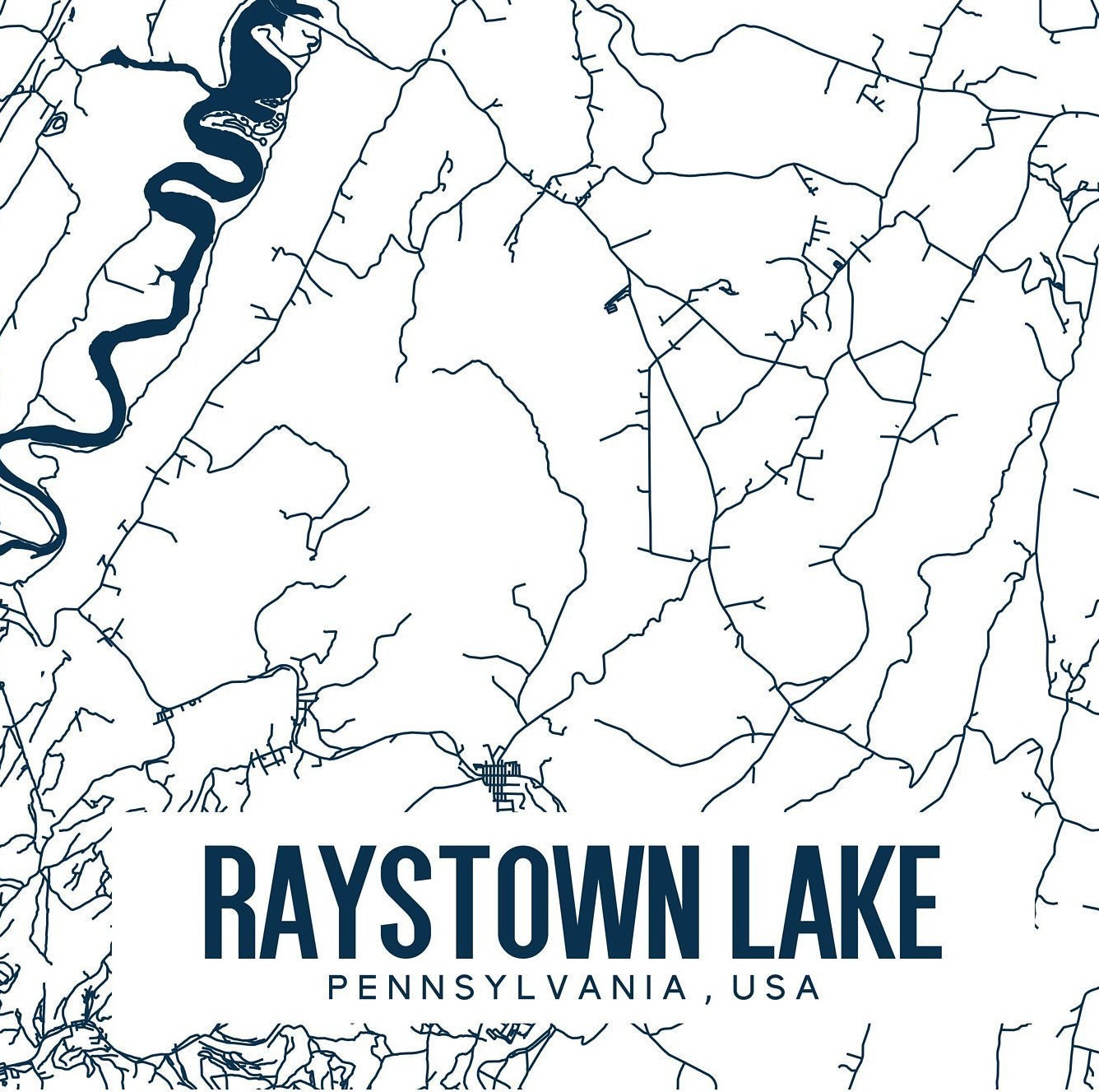 Raystown Lake Pennsylvania Printable Map Raystown Lake Map | Etsy
