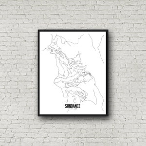 Sundance, Utah Printable Map, Sundance Map Art, Sundance UT Wall Art ...