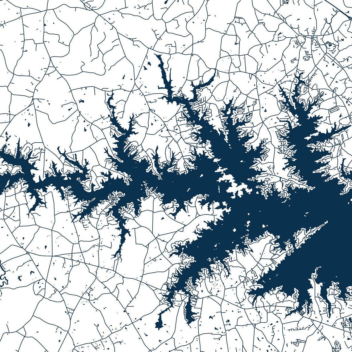 Lake Murray South Carolina Printable Map Poster Lake Murry SC - Etsy