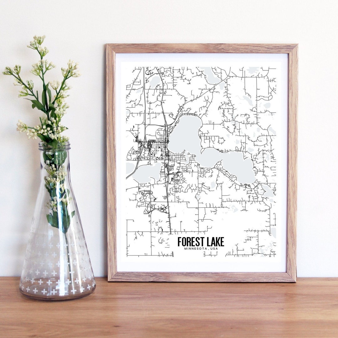 Forest Lake Minnesota Map Printable Printable Map for Office - Etsy