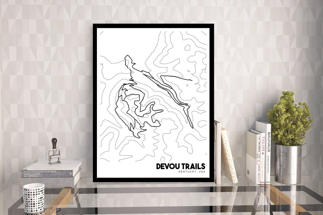 Devou Trails Topographic Map, Devou Trails Map, Printable Mountain ...